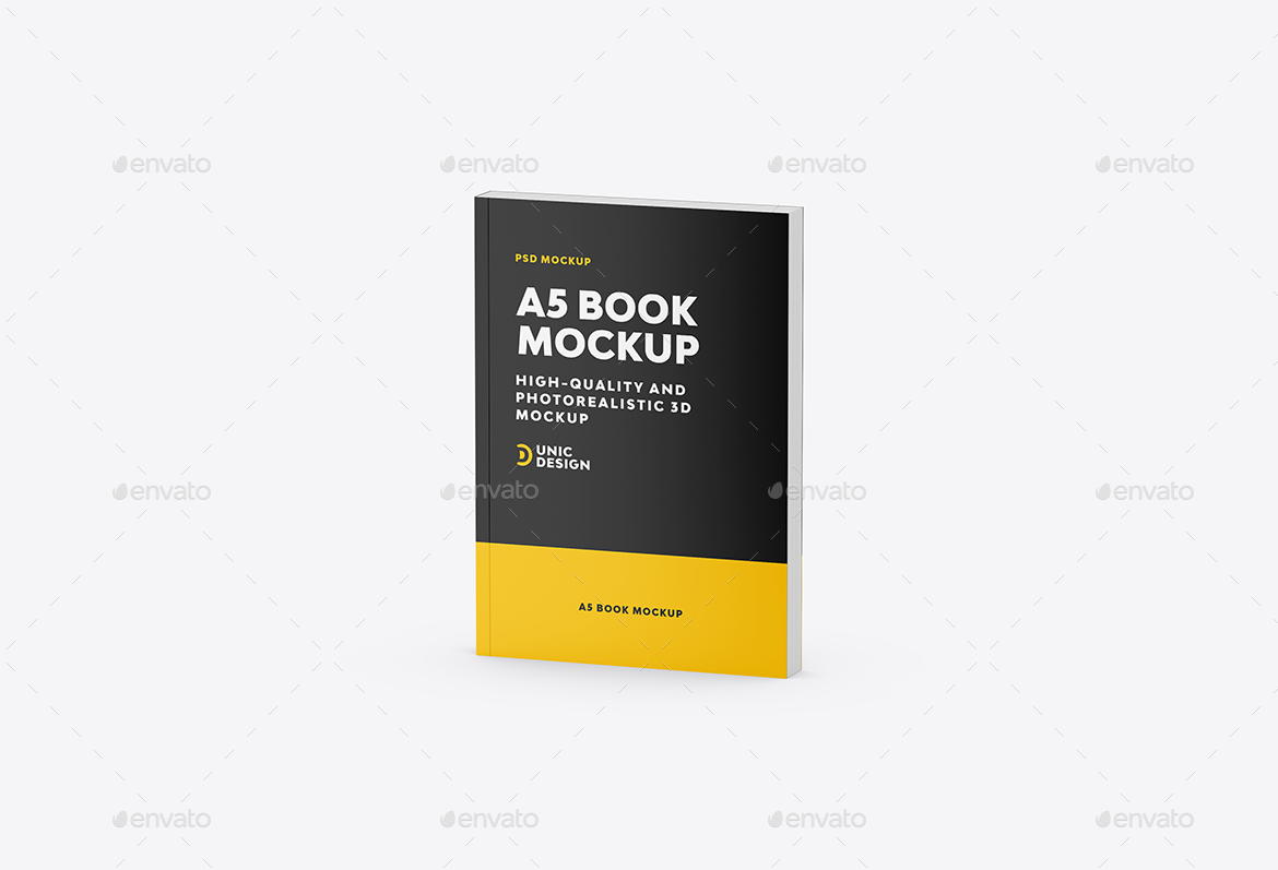 A5 Book Mockup, Graphics | GraphicRiver