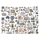 School Subjects Doodles Books and Objects, Vectors | GraphicRiver