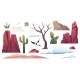 Desert Landscape Elements , Vectors | GraphicRiver