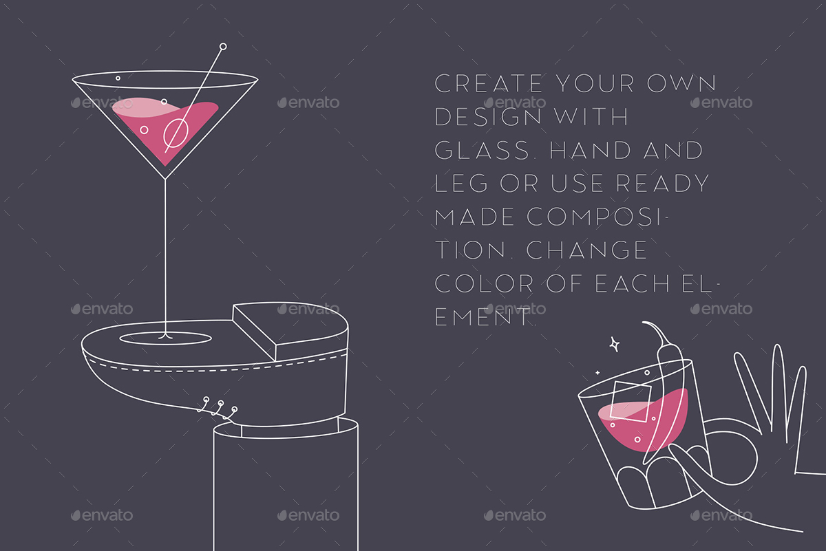 Clink Glass Collection, Vectors | GraphicRiver