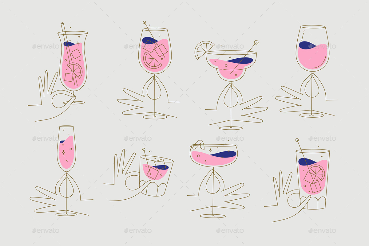 Clink Glass Collection, Vectors | GraphicRiver