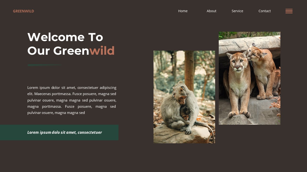 Greenwild - Animal Powerpoint Templates, Presentation Templates ...