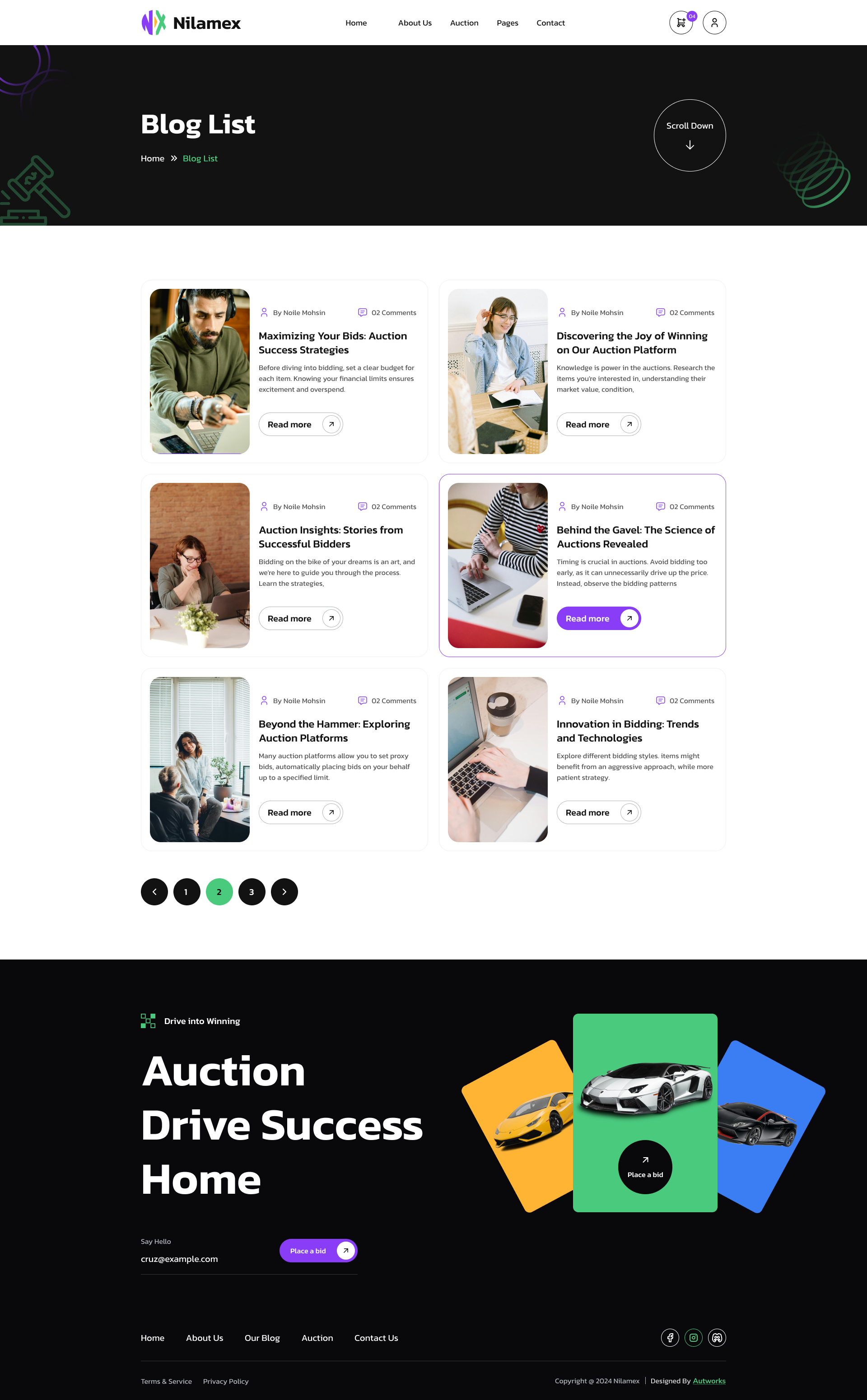 Nilamex - Online Bid & Auction Figma Template by autworks | ThemeForest