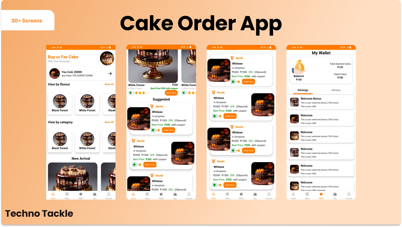 E-commerce App | Cake Order App | React Native | Any Queries Chat me ...