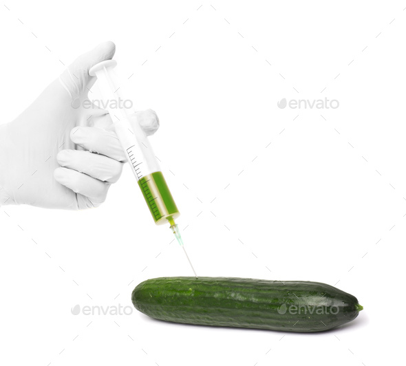 modified cucumber with syringe Stock Photo by ozaiachin | PhotoDune
