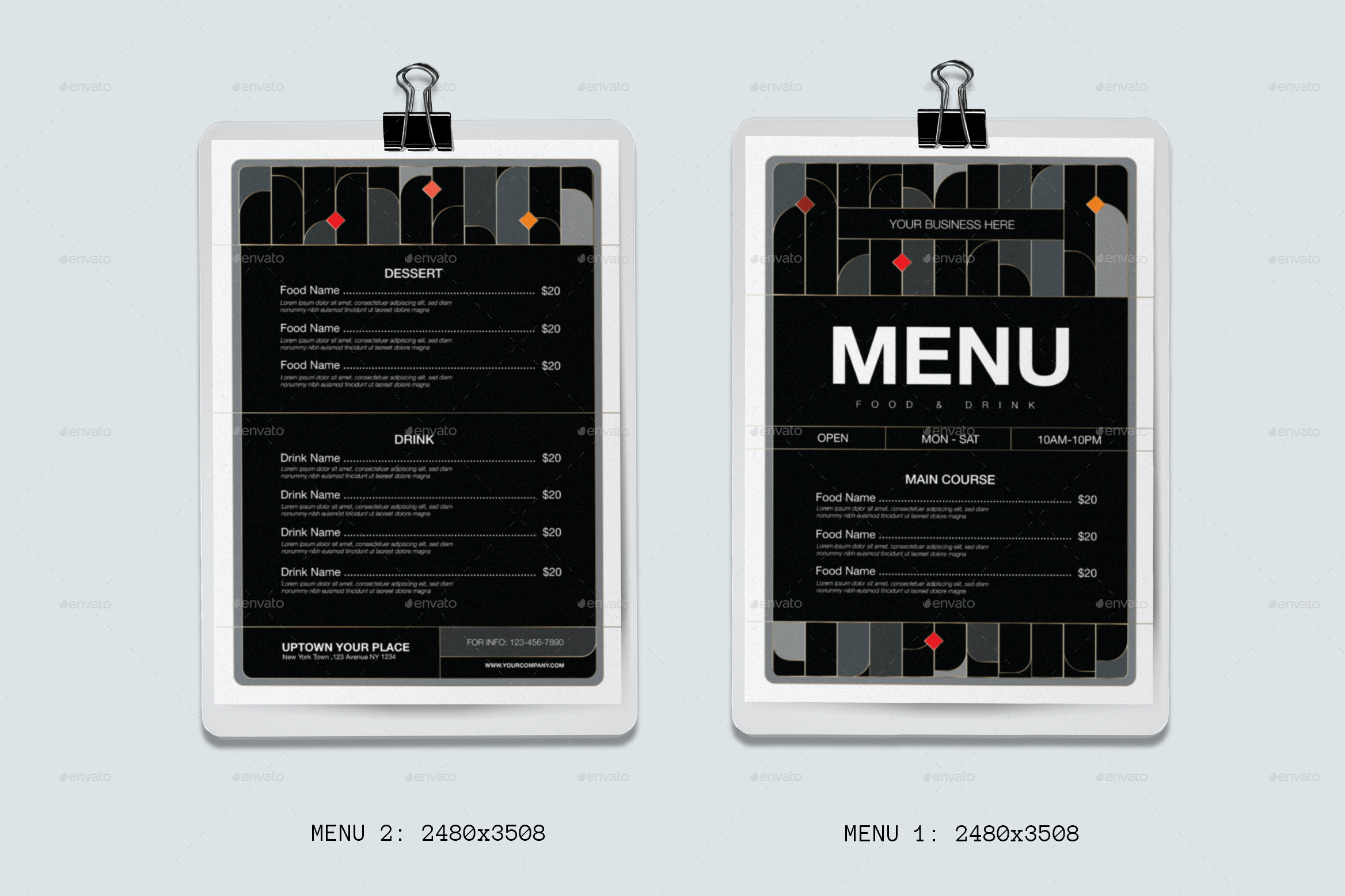 Art Deco Menu, Print Templates | GraphicRiver