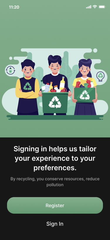 Retrash - Recycle Trash App React Native CLI Ui Kit by upliftthemes