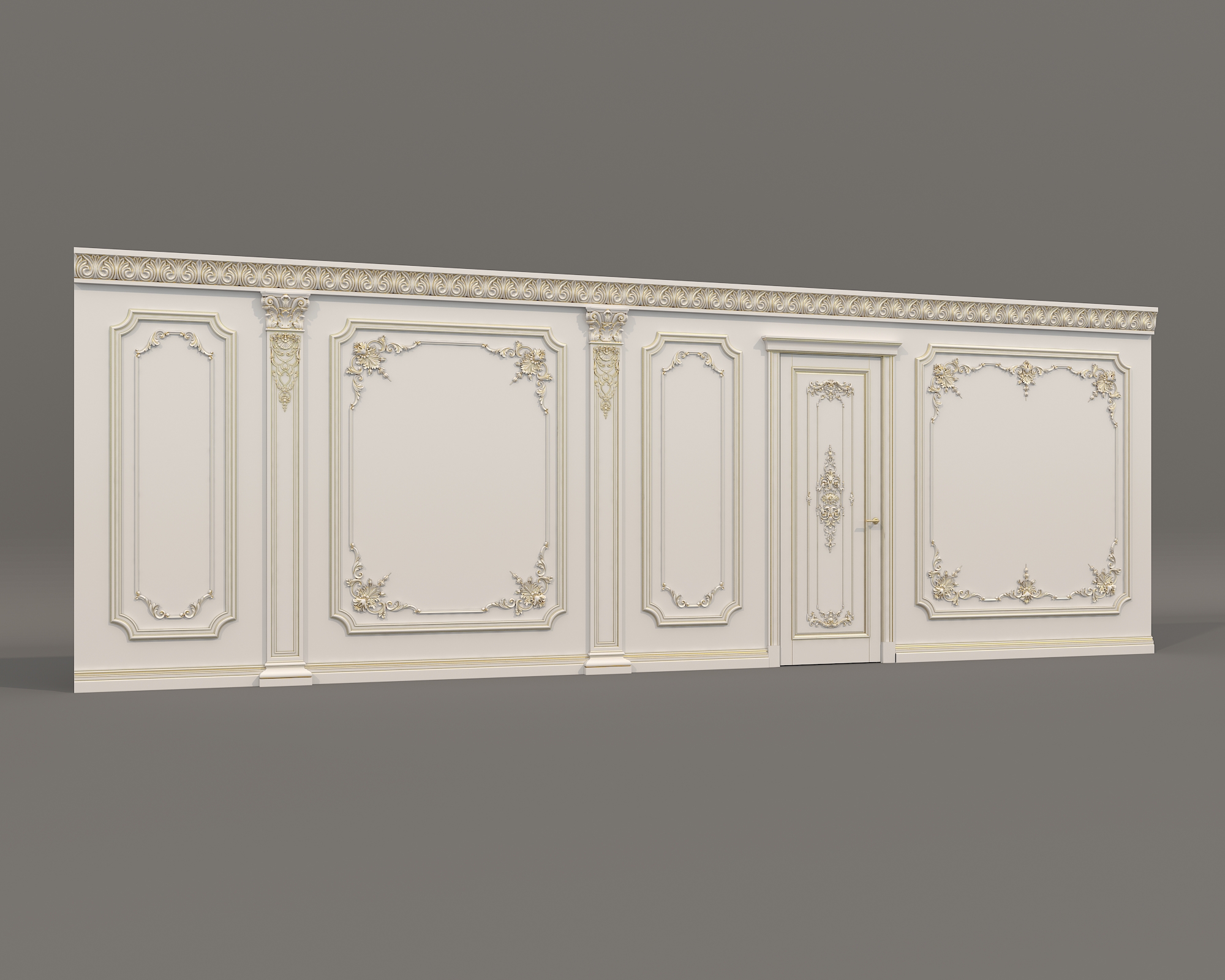 Wall Molding in Classic French style 32 by nhattuankts | 3DOcean