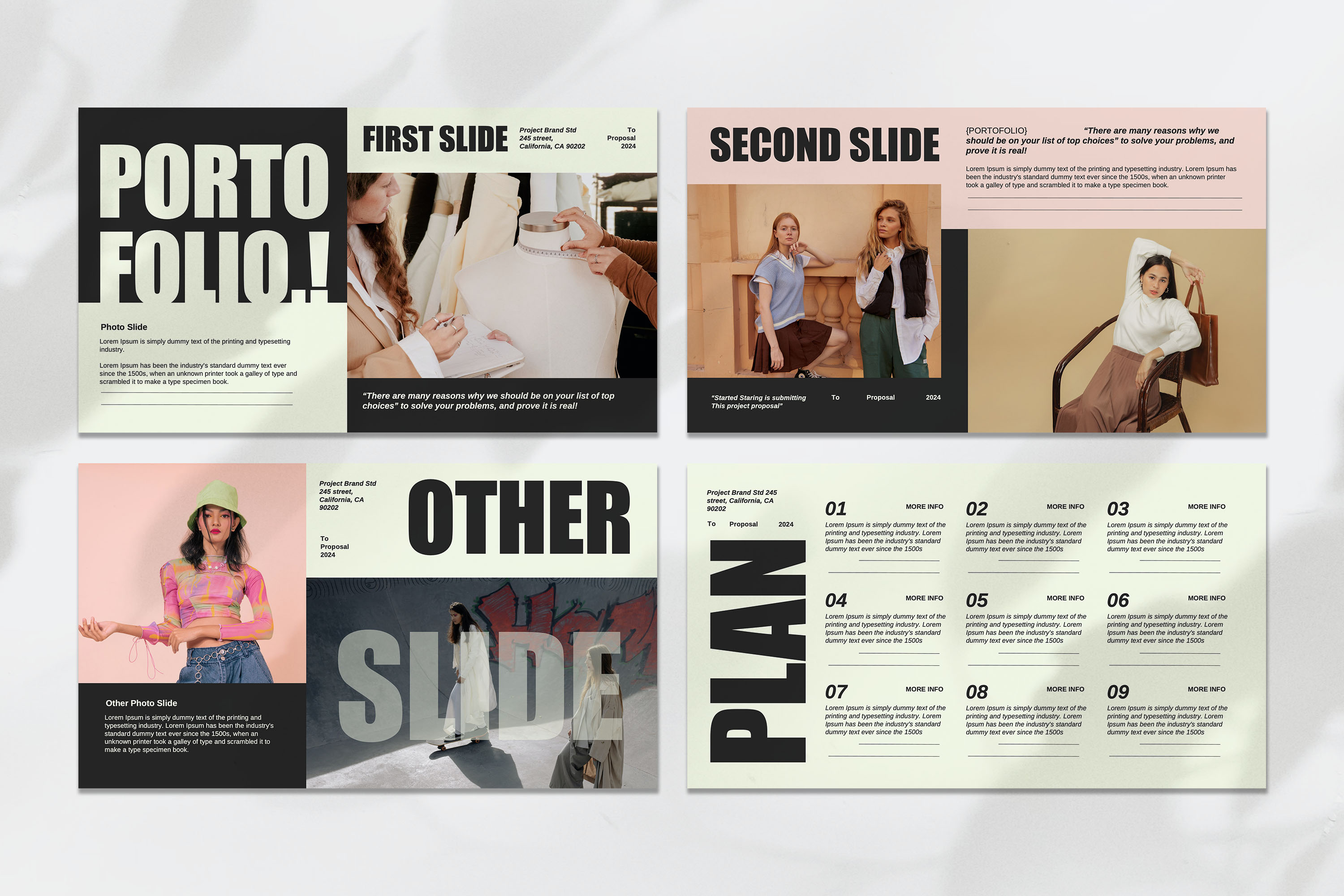 Started Staring – Fashion Presentation Google Slide Design Template ...