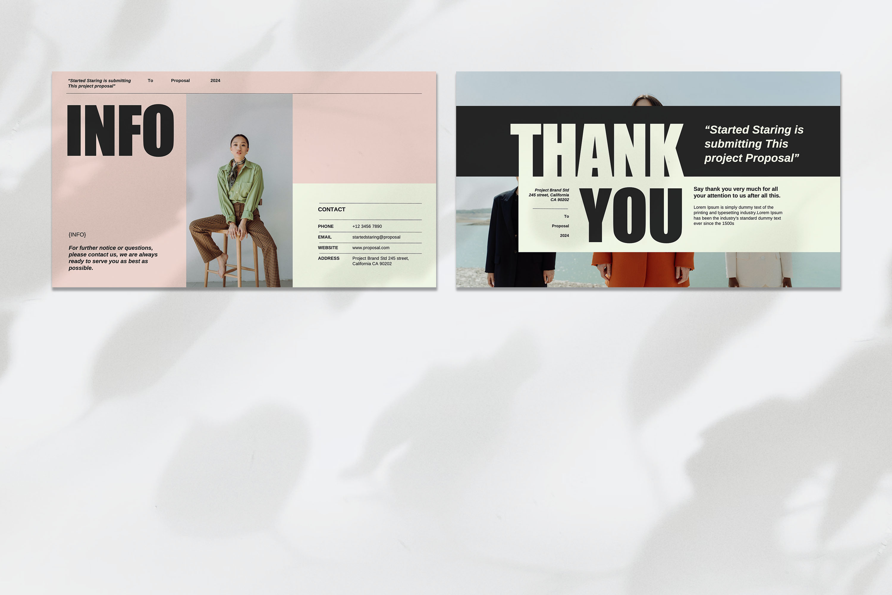 Started Staring – Fashion Presentation Google Slide Design Template ...