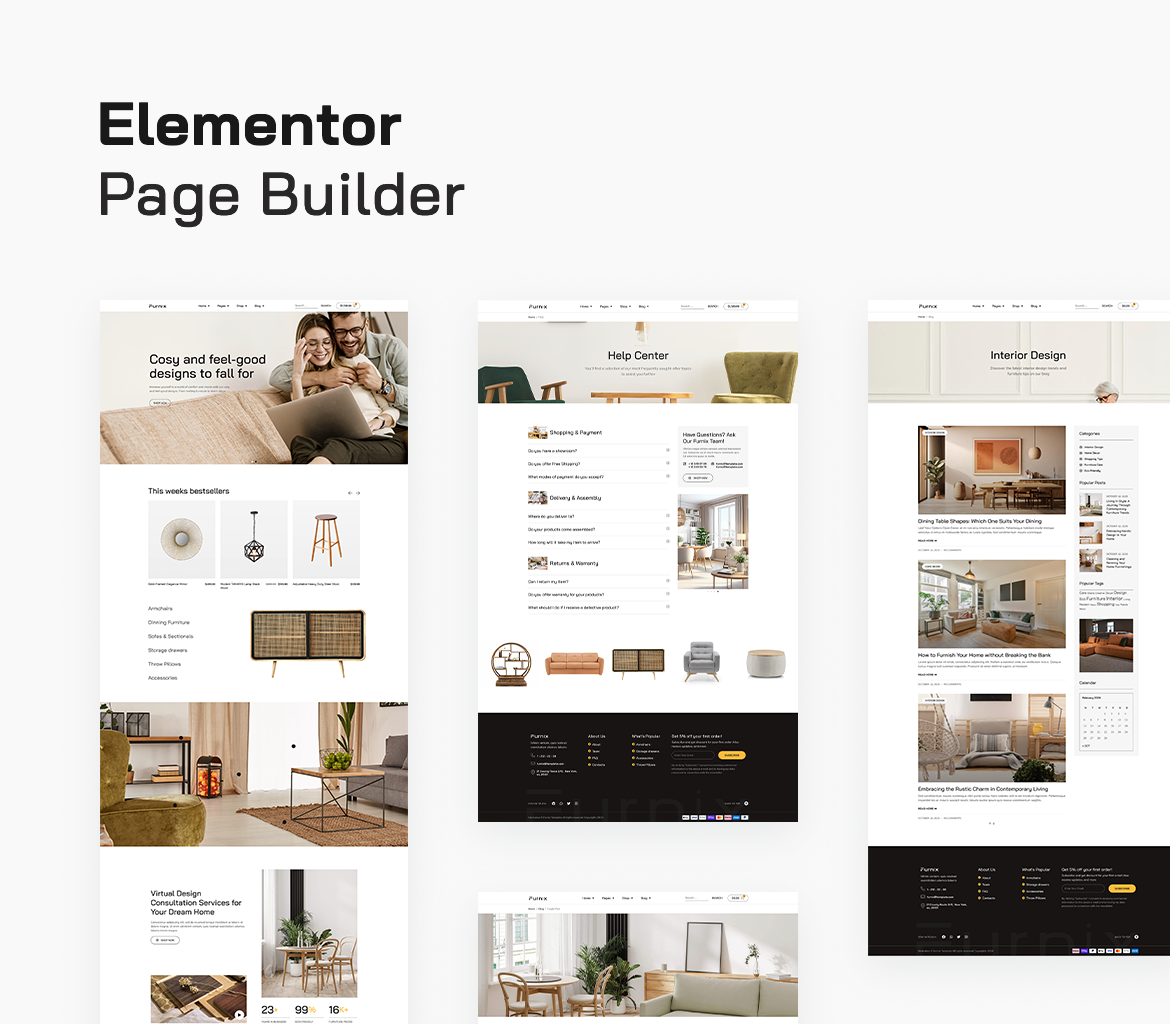 Furnix – eCommerce Store Elementor Pro Template Kit by merkulove | ThemeForest
