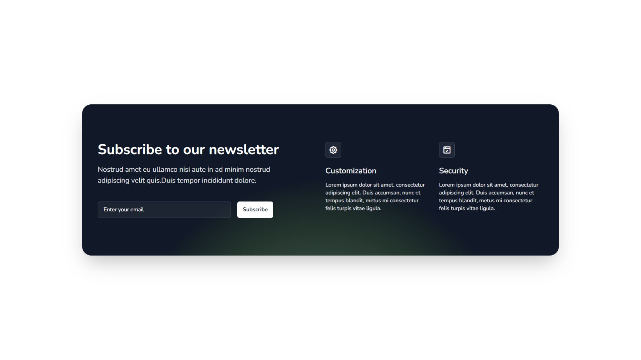 NewsVibe - Newsletter Section Tailwind CSS 3 HTML Template by Techzaa