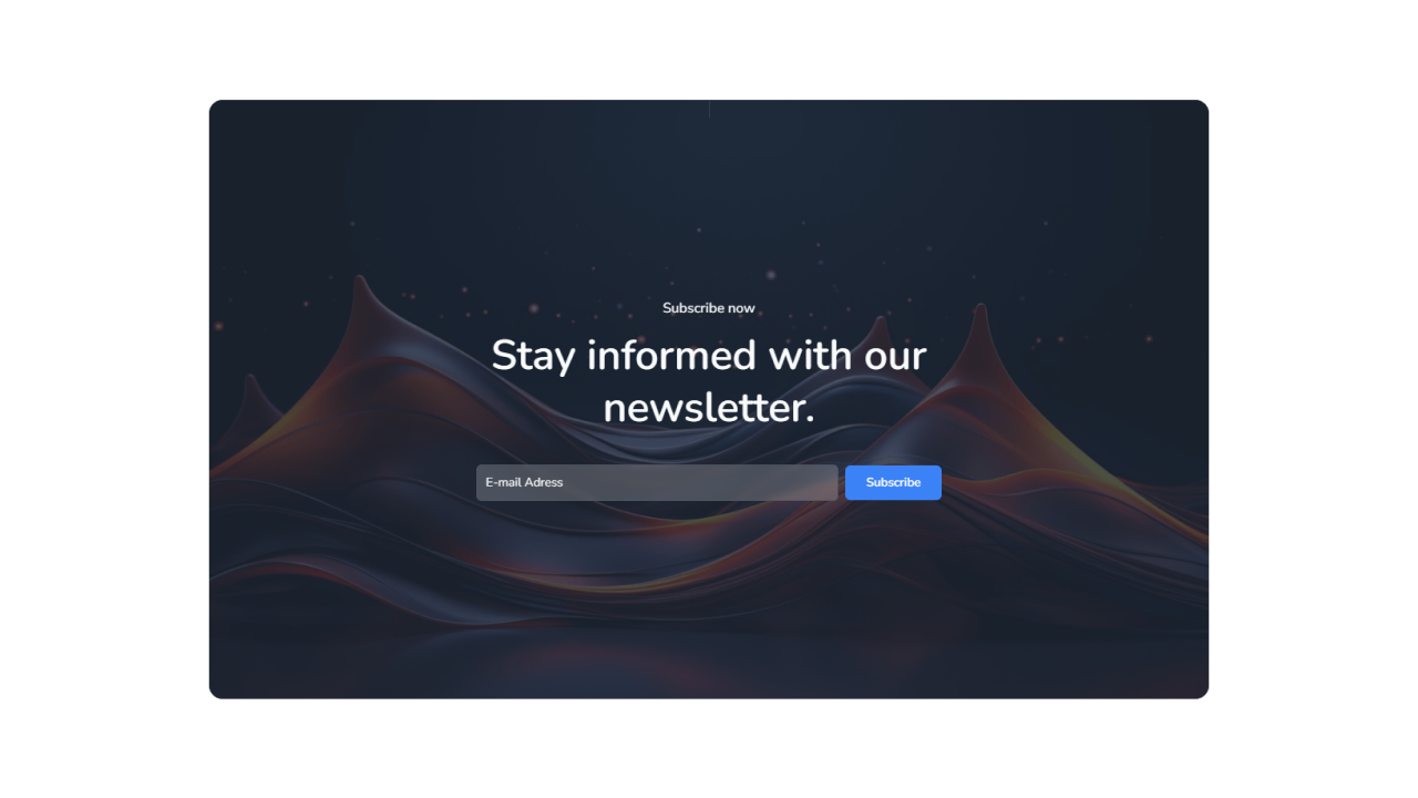 NewsVibe - Newsletter Section Tailwind CSS 3 HTML Template by Techzaa
