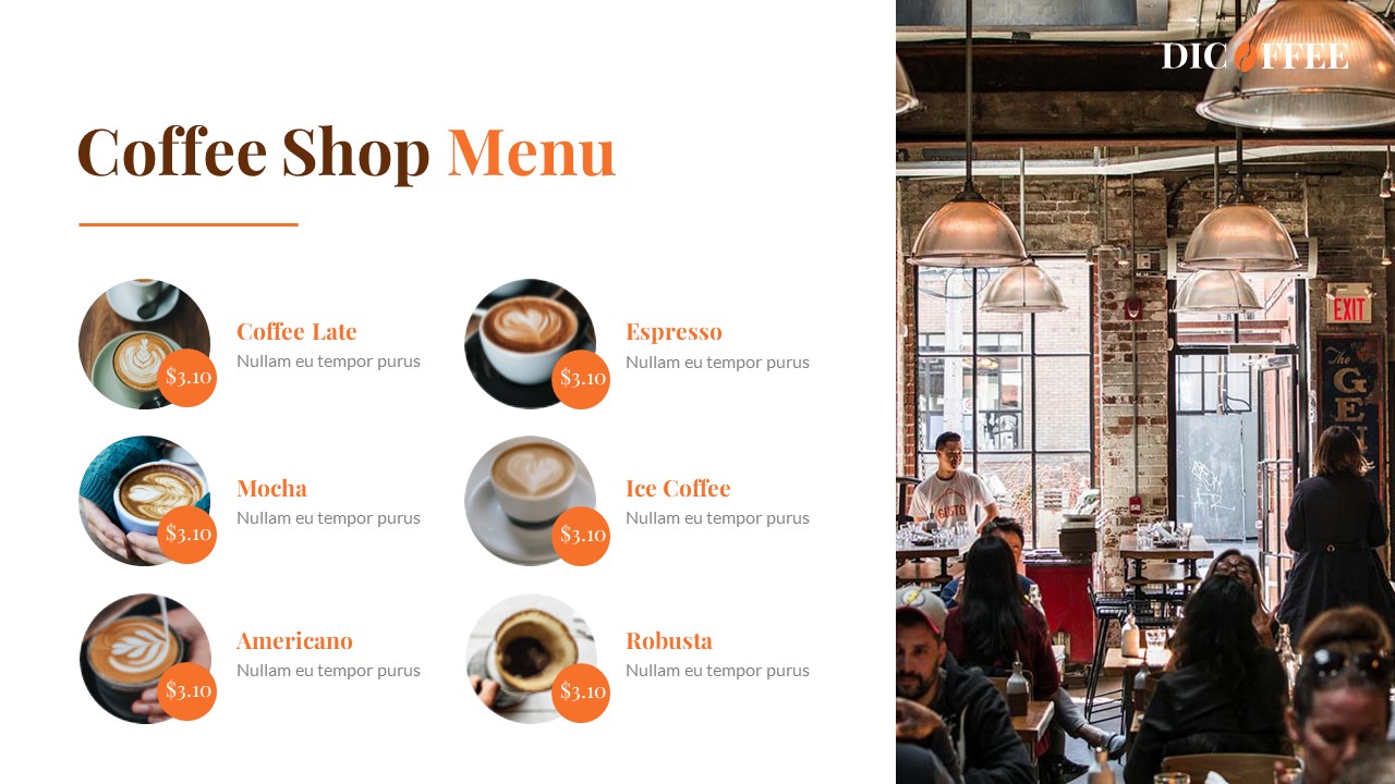 Dicoffee - Coffee Shop PowerPoint Presentation Template, Presentation ...