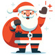 Santa Flat Design, Vectors | GraphicRiver