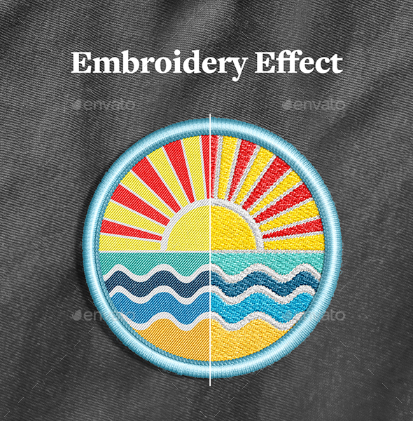 Round Embroidery Patch Mockups, Graphics | GraphicRiver