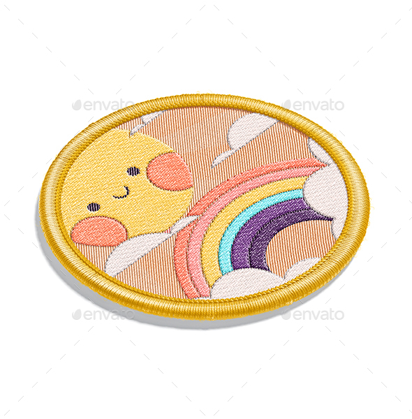 Round Embroidery Patch Mockups, Graphics | GraphicRiver