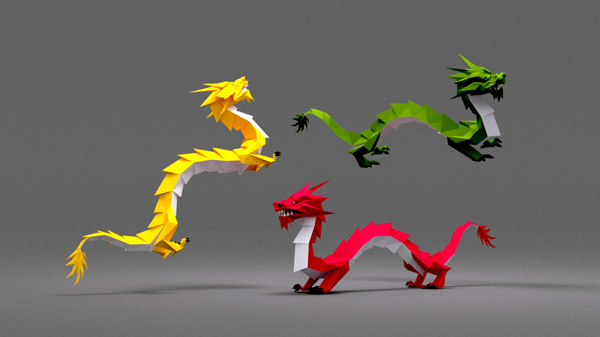 Dragon low poly by coc3d | 3DOcean