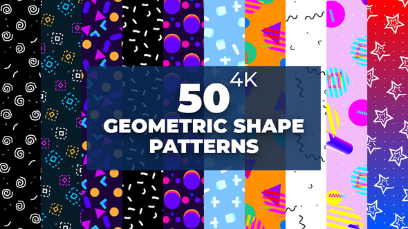 4k Geometric Shape Patterns Pack, Motion Graphics | VideoHive
