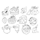 Fun Food is Drawn in Comic Style, Vectors | GraphicRiver