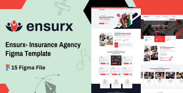Ensurx - Insurance Agency Company Figma Template by TeamXcel | ThemeForest