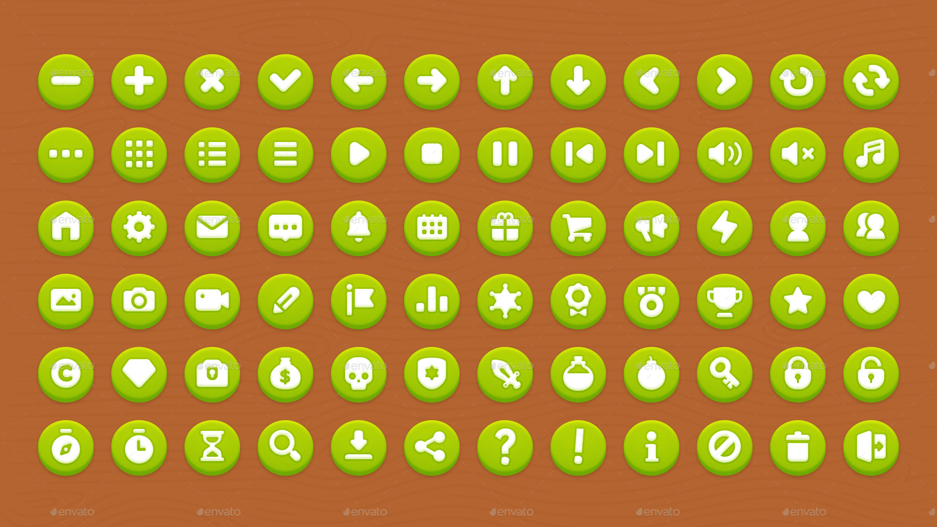 Game UI - Wooden, Game Assets | GraphicRiver