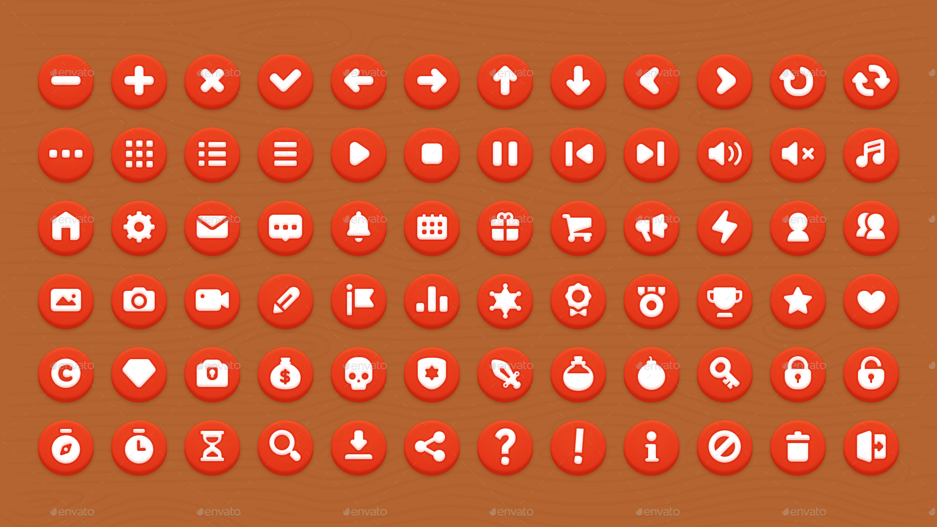 Game UI - Wooden, Game Assets | GraphicRiver