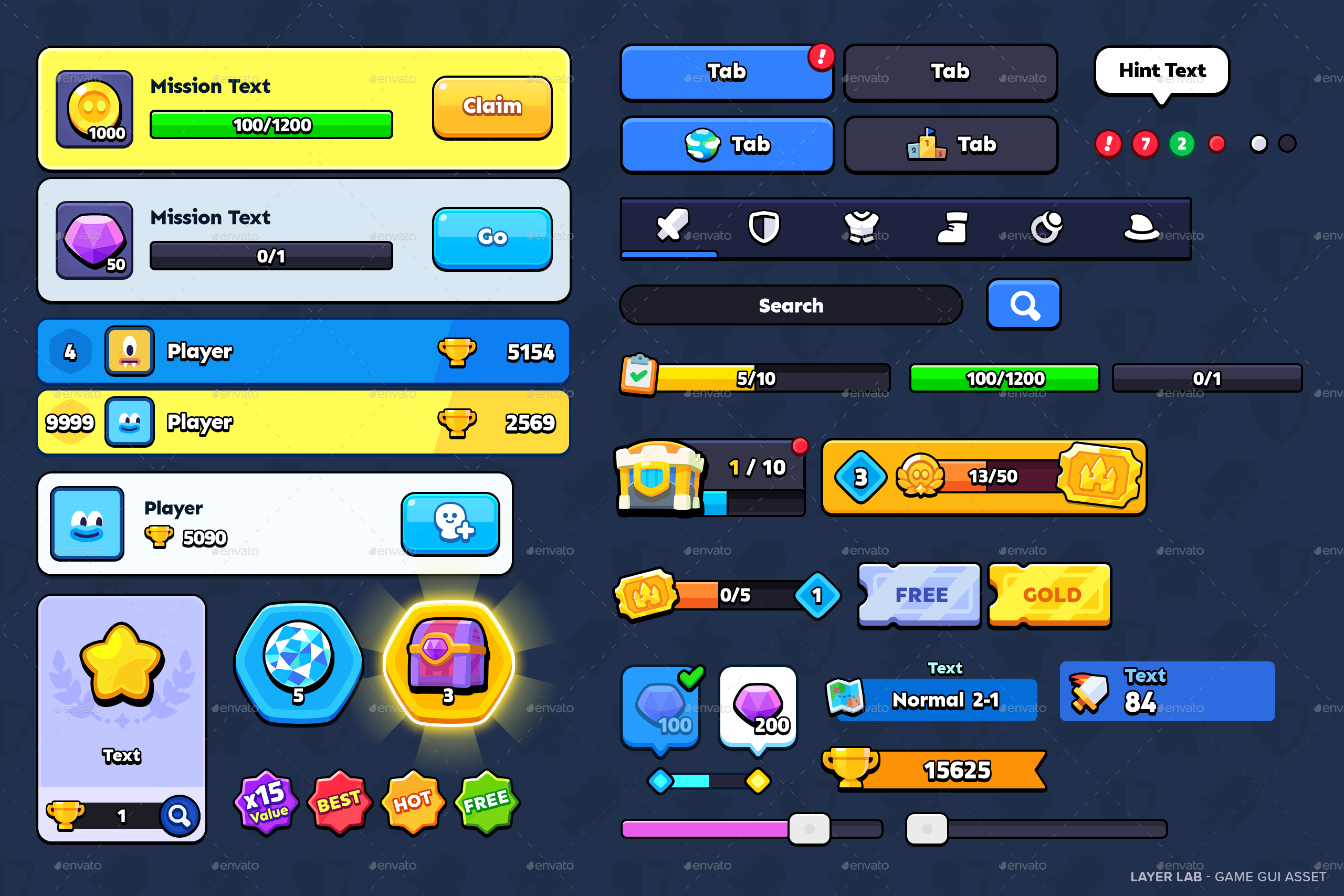 GUI Pro - Super Casual, Game Assets | GraphicRiver