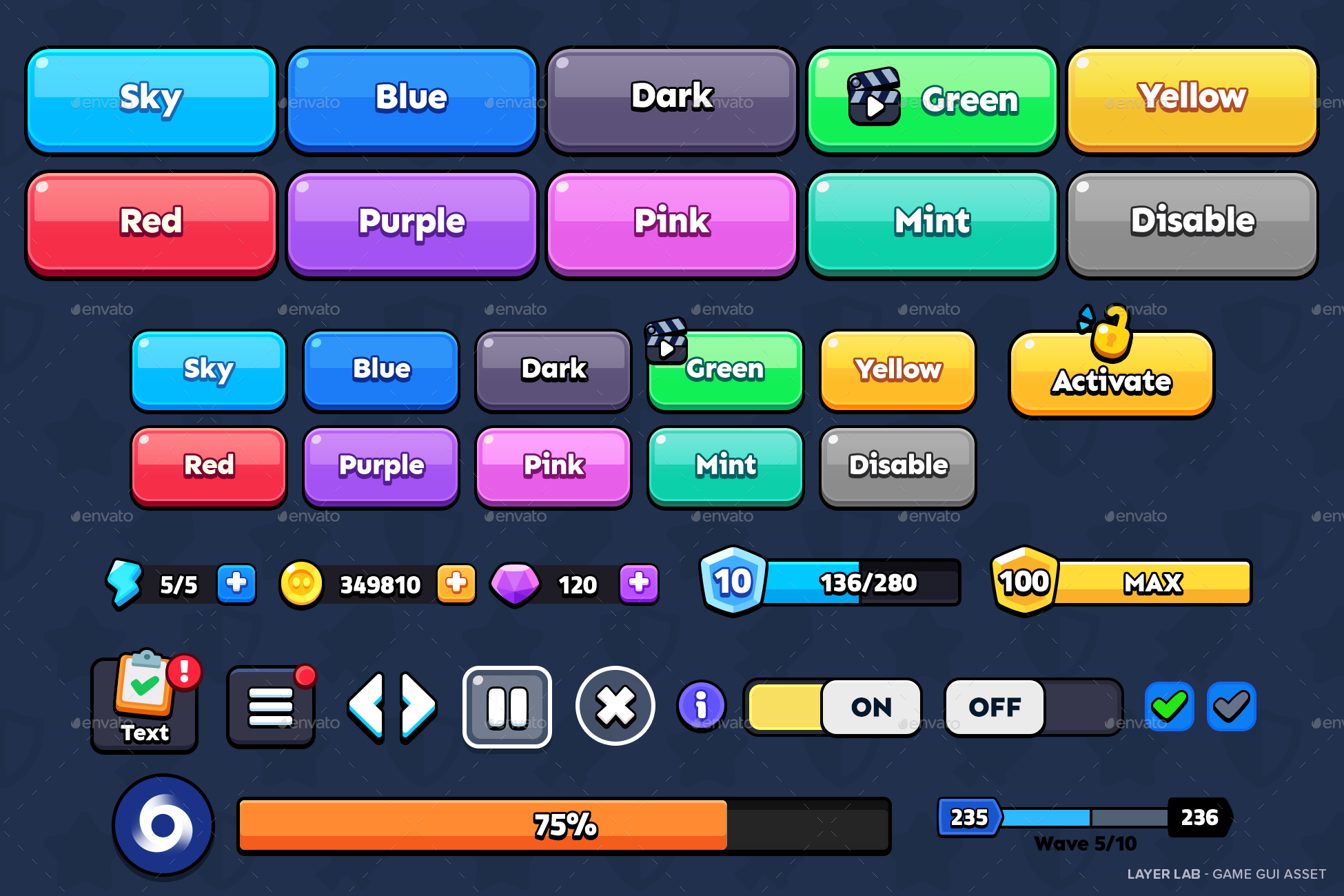 GUI Pro - Super Casual, Game Assets | GraphicRiver