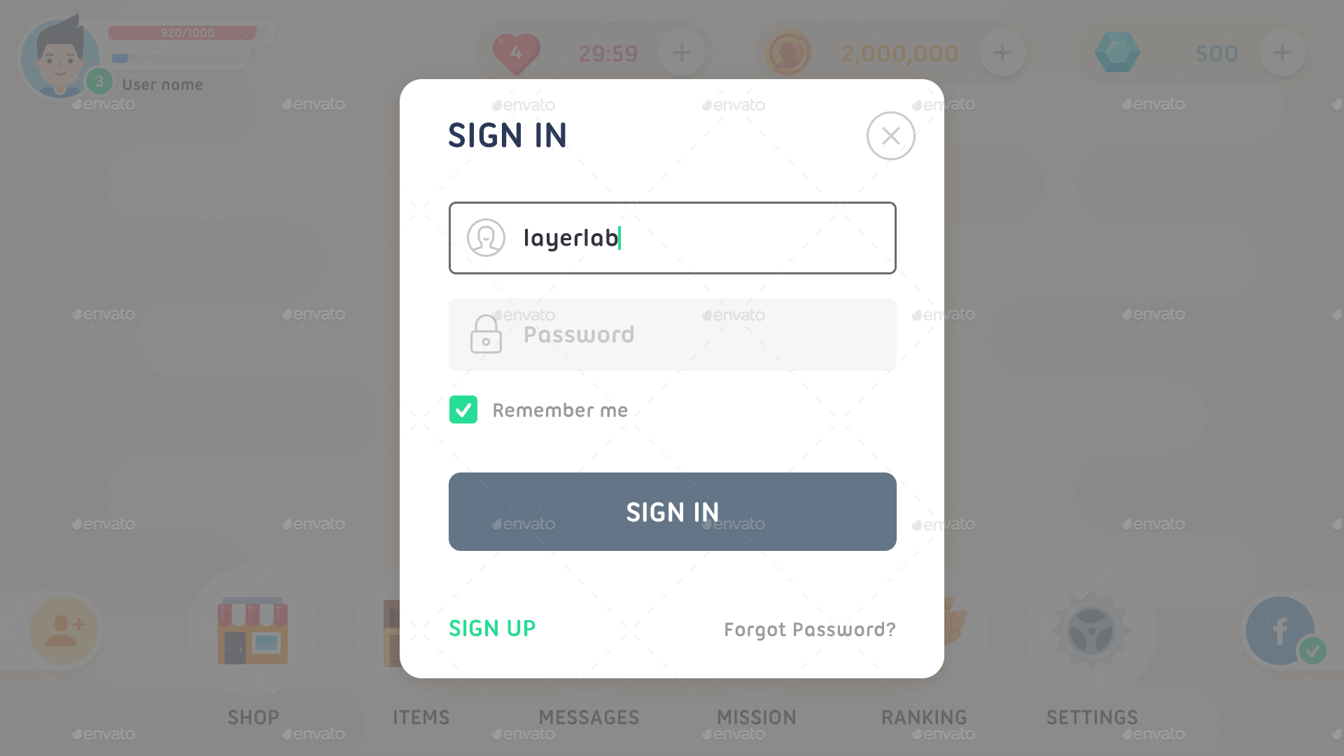 Game GUI Mono, Game Assets | GraphicRiver