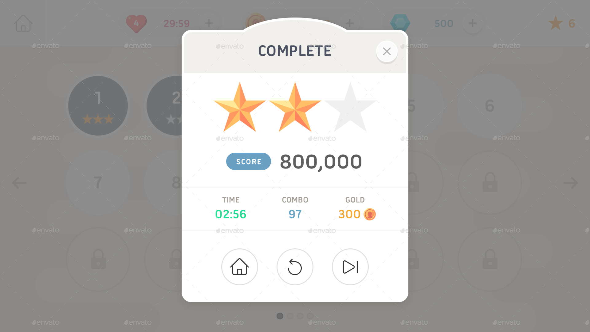 Game GUI Mono, Game Assets | GraphicRiver