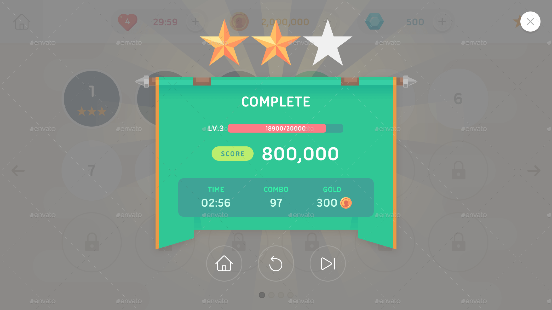 Game GUI Mono, Game Assets | GraphicRiver