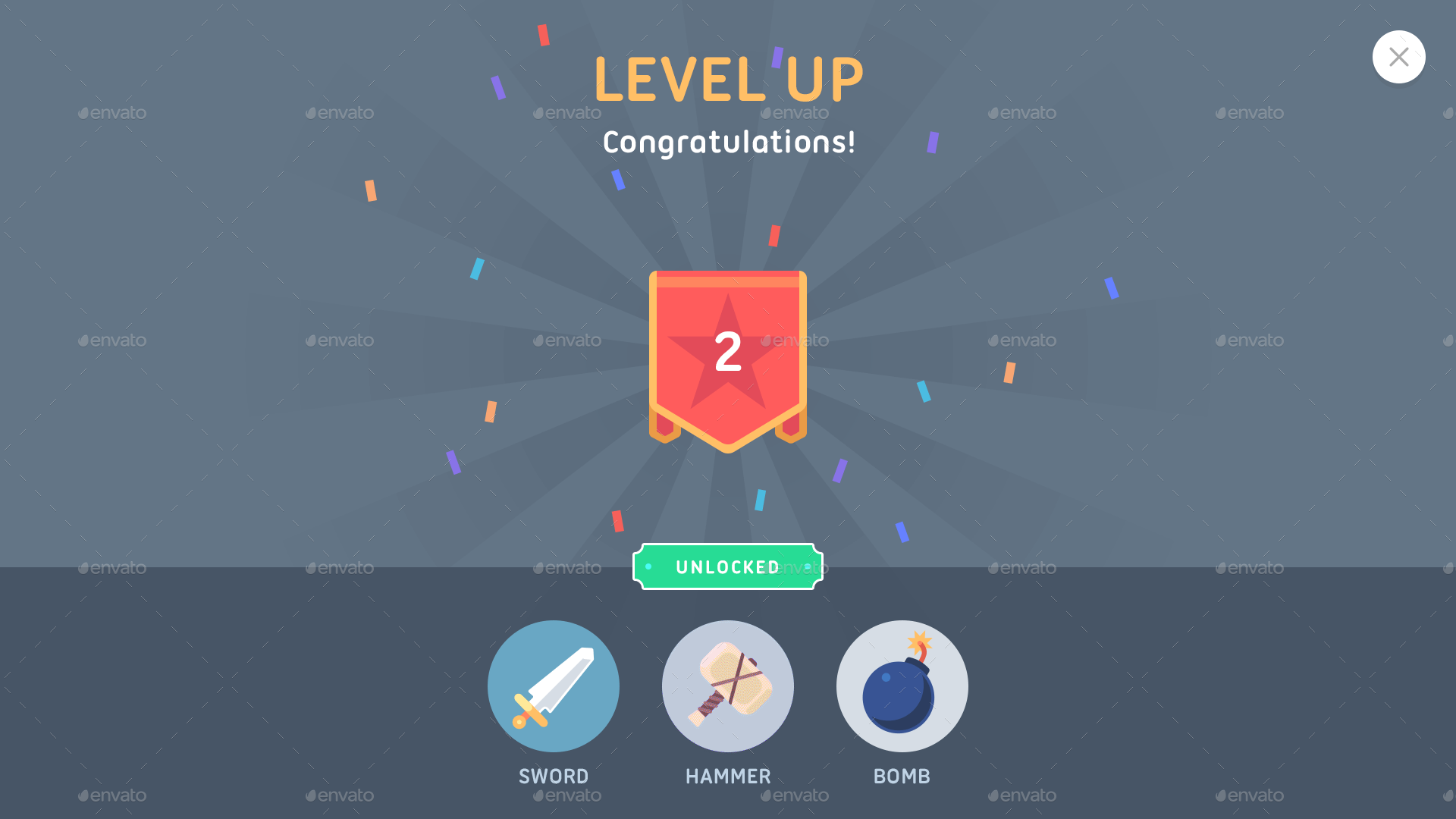 Game GUI Mono, Game Assets | GraphicRiver
