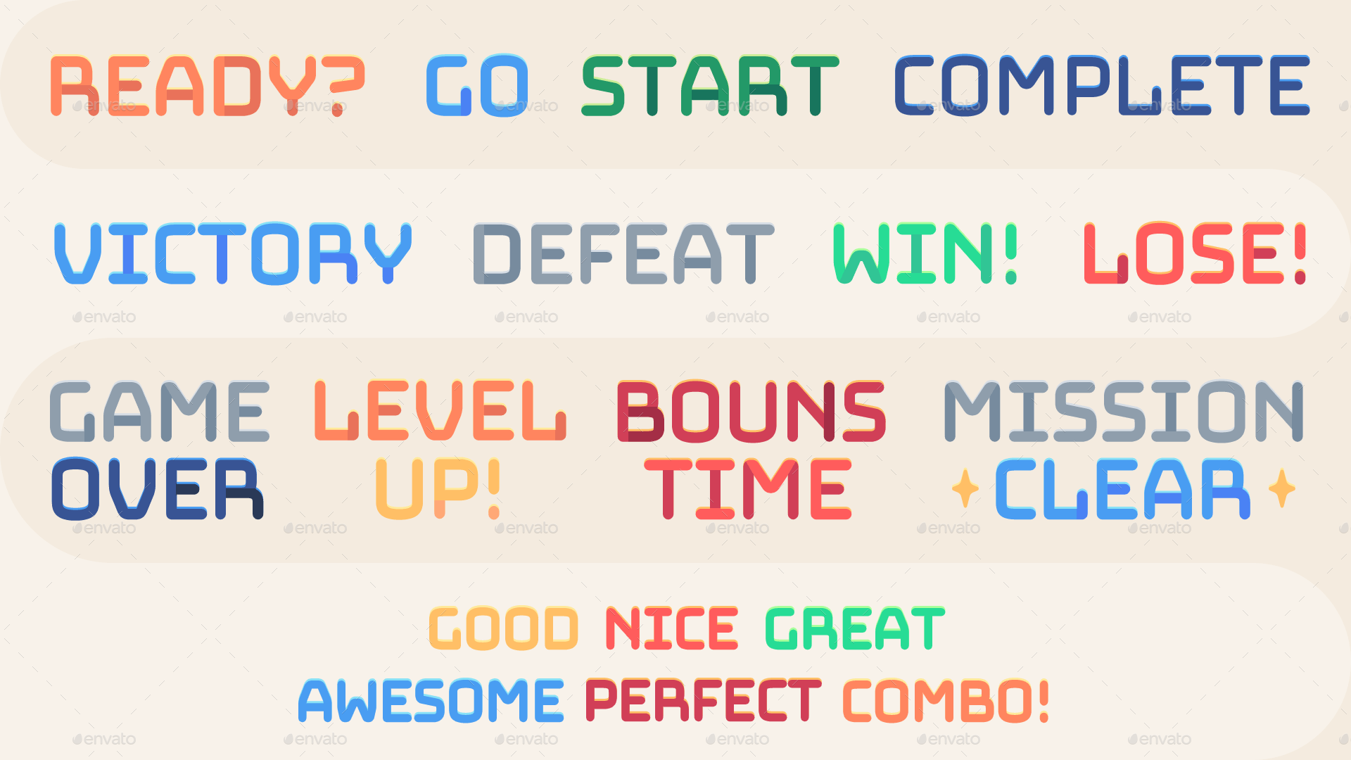 Game GUI Mono, Game Assets | GraphicRiver