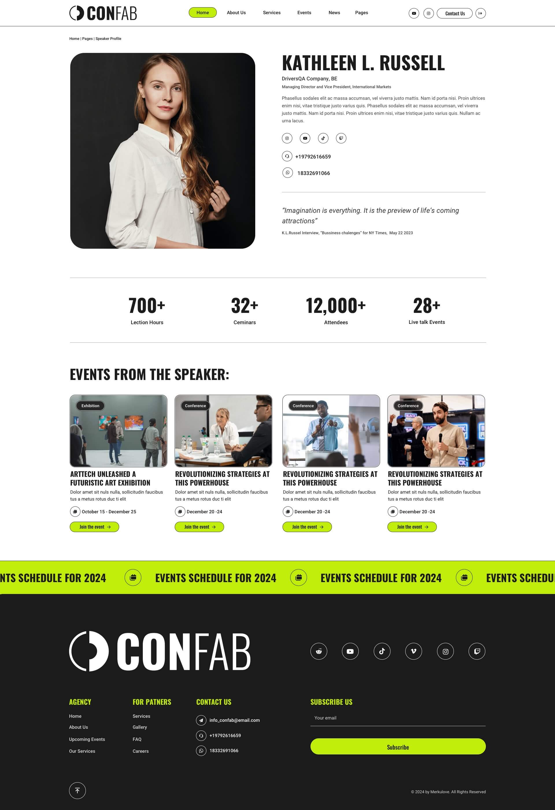 Confab – Event Agency Template for Adobe Photoshop by merkulove ...