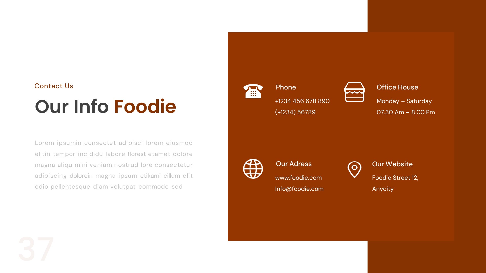 Foodie – Food Restaurant Google Slides Template, Presentation Templates