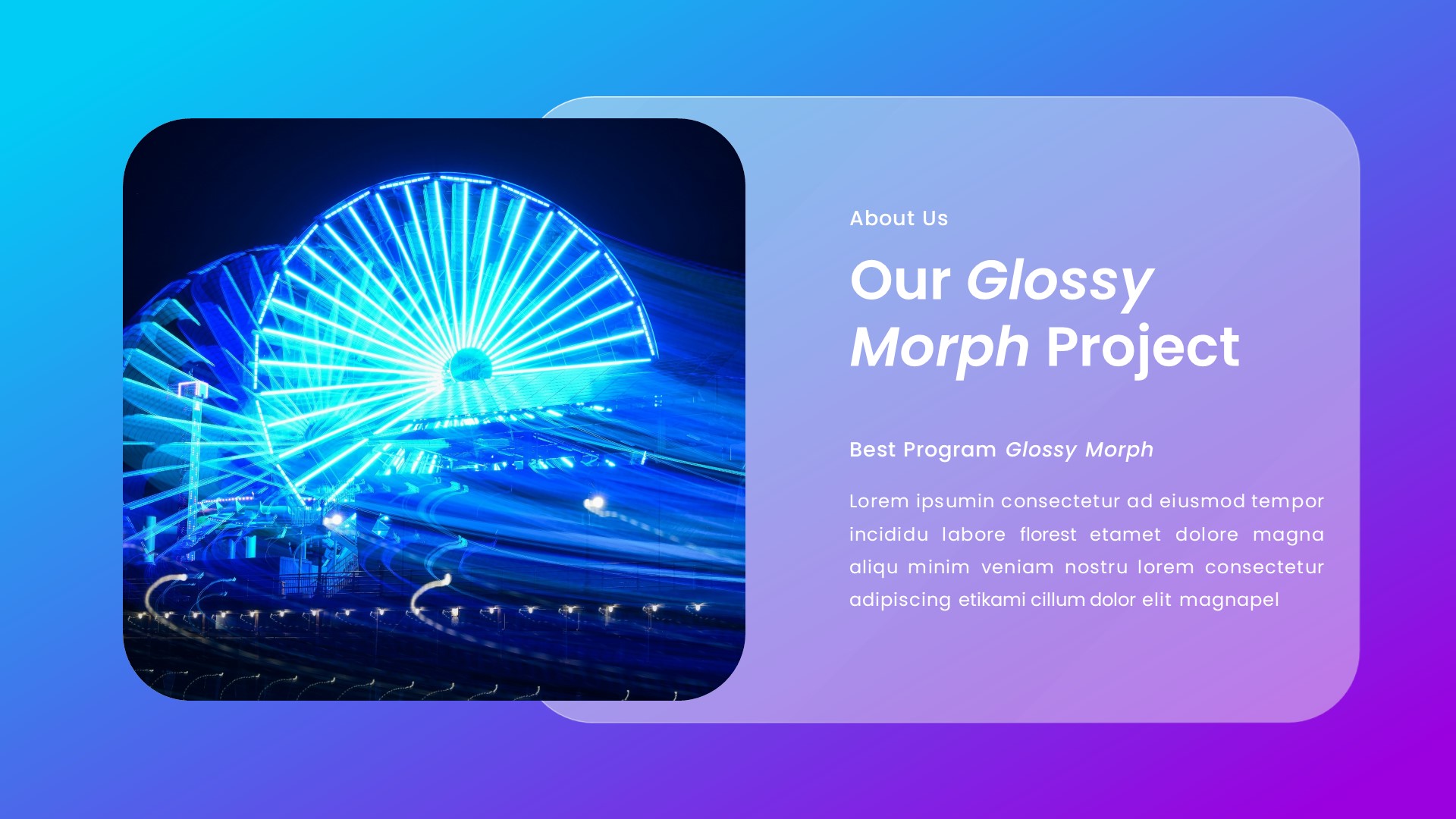 Glossy Morph – Glassmorphism Google Slides Template, Presentation Templates