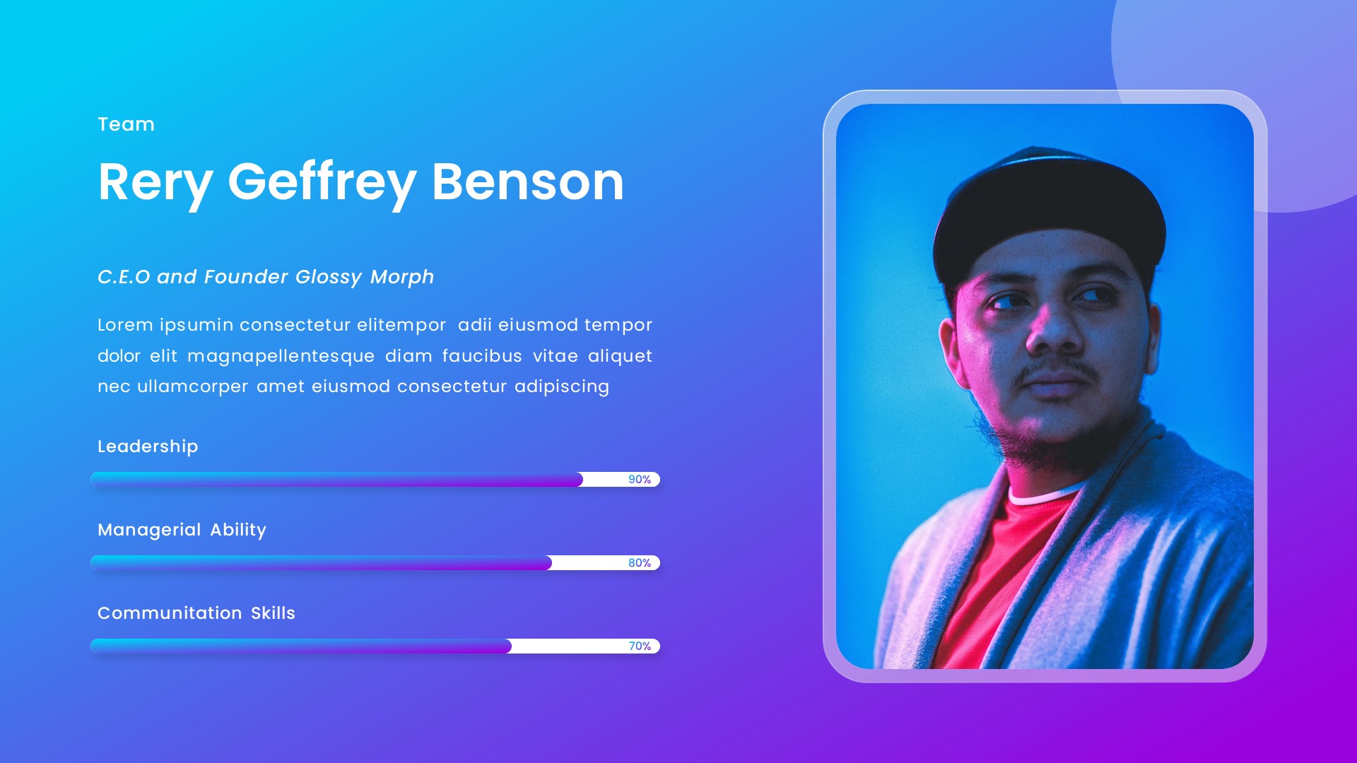 Glossy Morph – Glassmorphism Google Slides Template, Presentation Templates