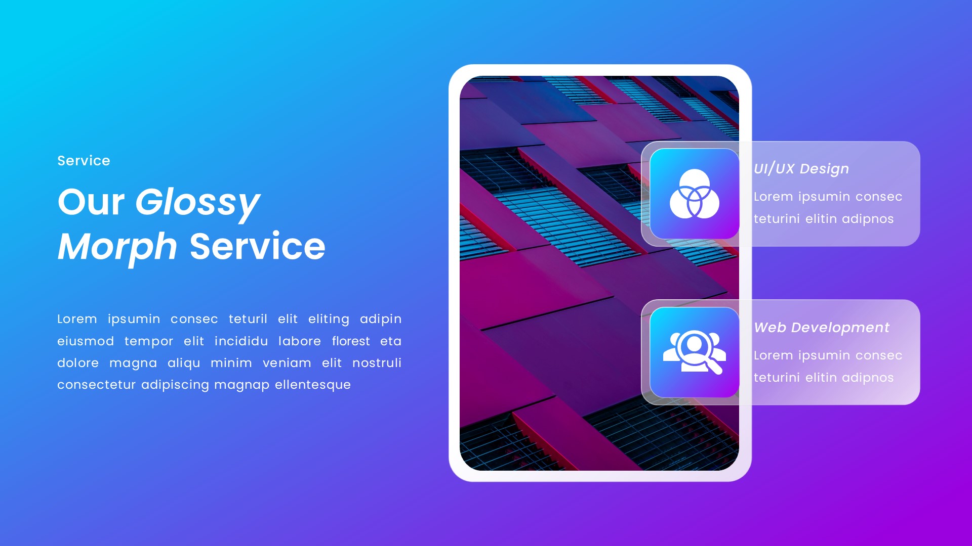 Glossy Morph – Glassmorphism Google Slides Template, Presentation Templates