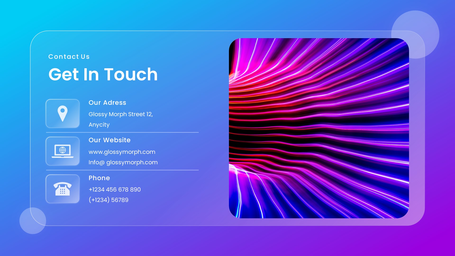 Glossy Morph – Glassmorphism Google Slides Template, Presentation Templates