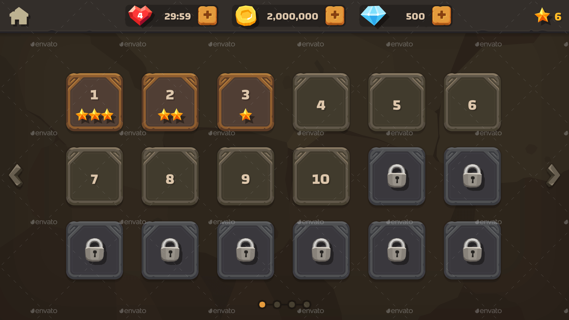 Game GUI - The Stone, Game Assets | GraphicRiver