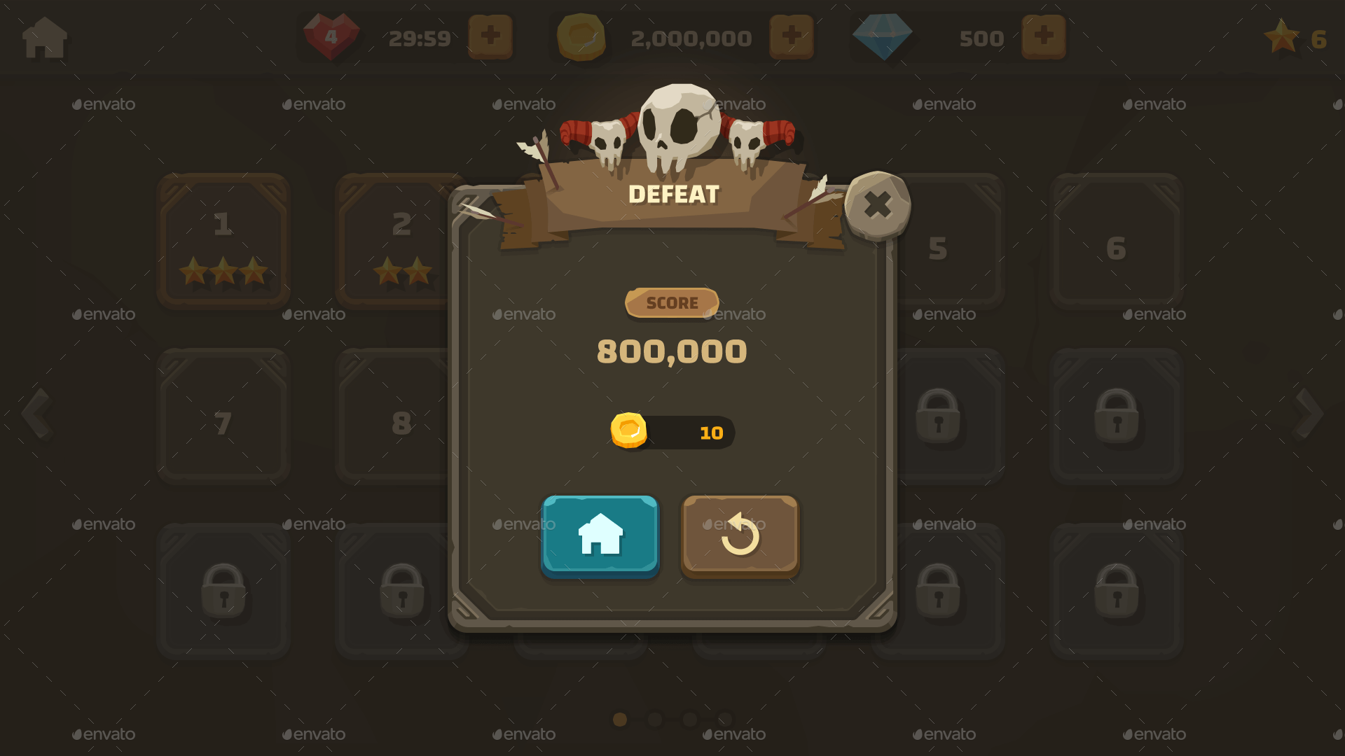Game GUI - The Stone, Game Assets | GraphicRiver