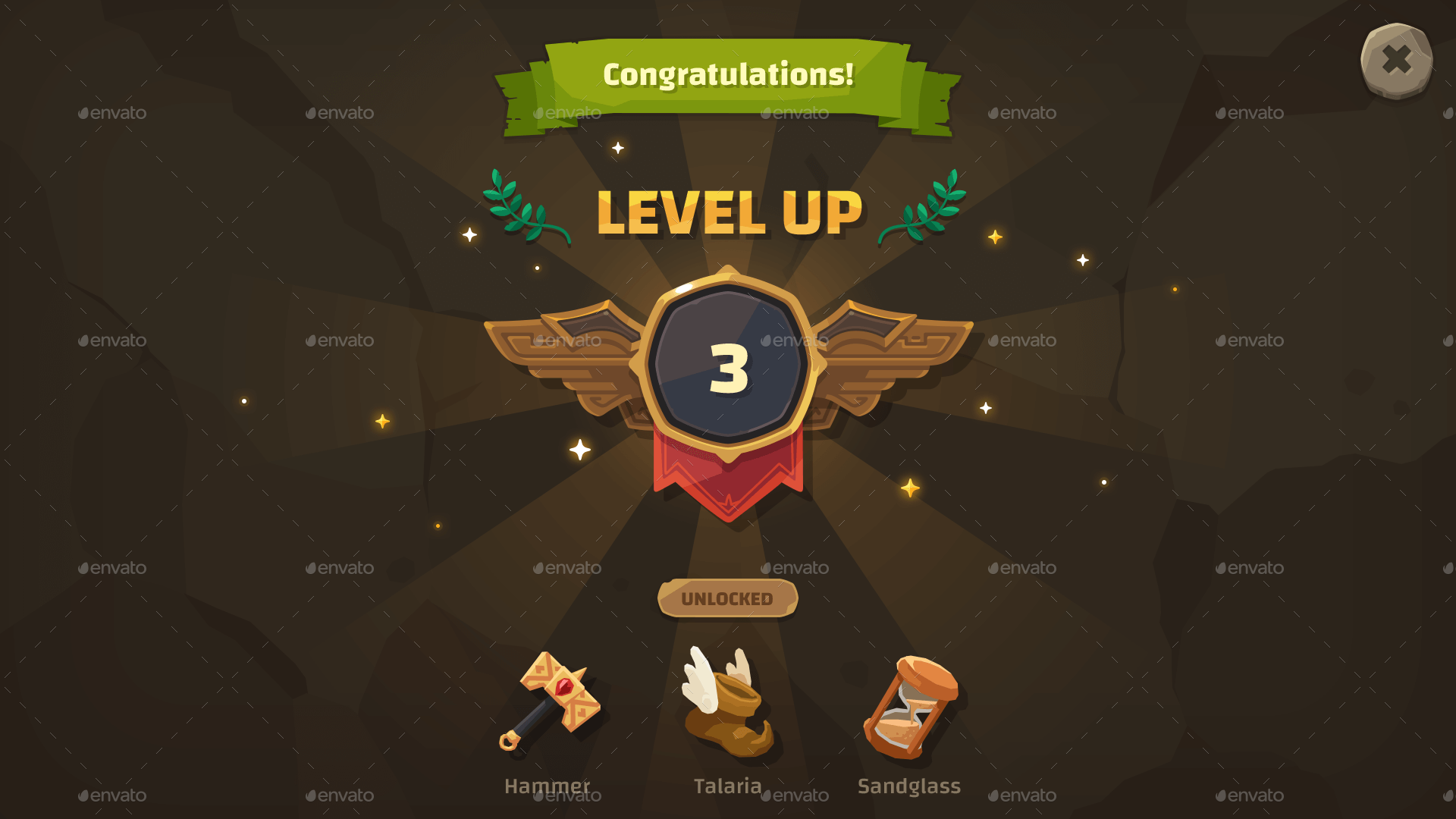 Game GUI - The Stone, Game Assets | GraphicRiver