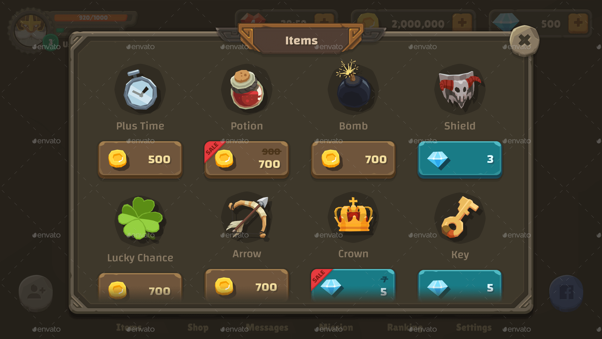 Game GUI - The Stone, Game Assets | GraphicRiver