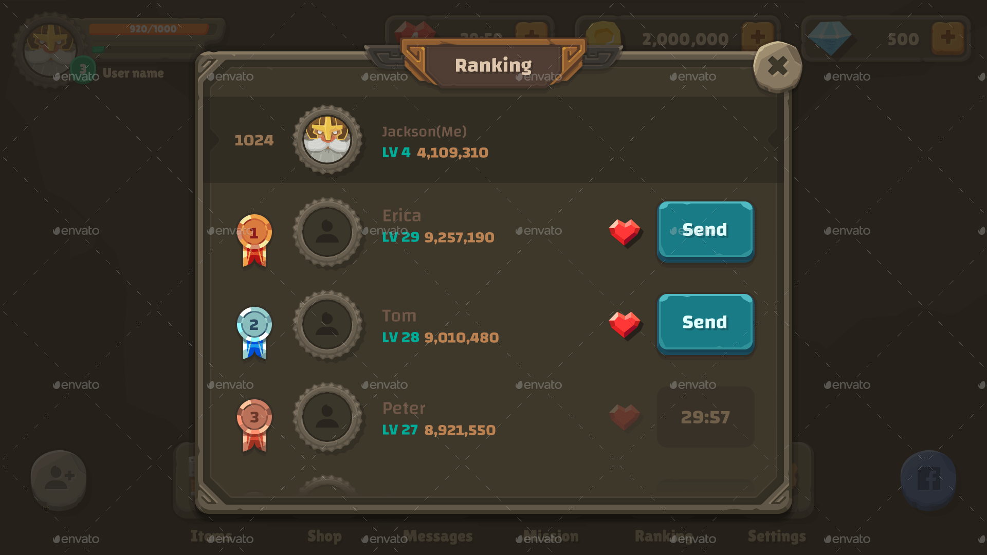 Game GUI - The Stone, Game Assets | GraphicRiver