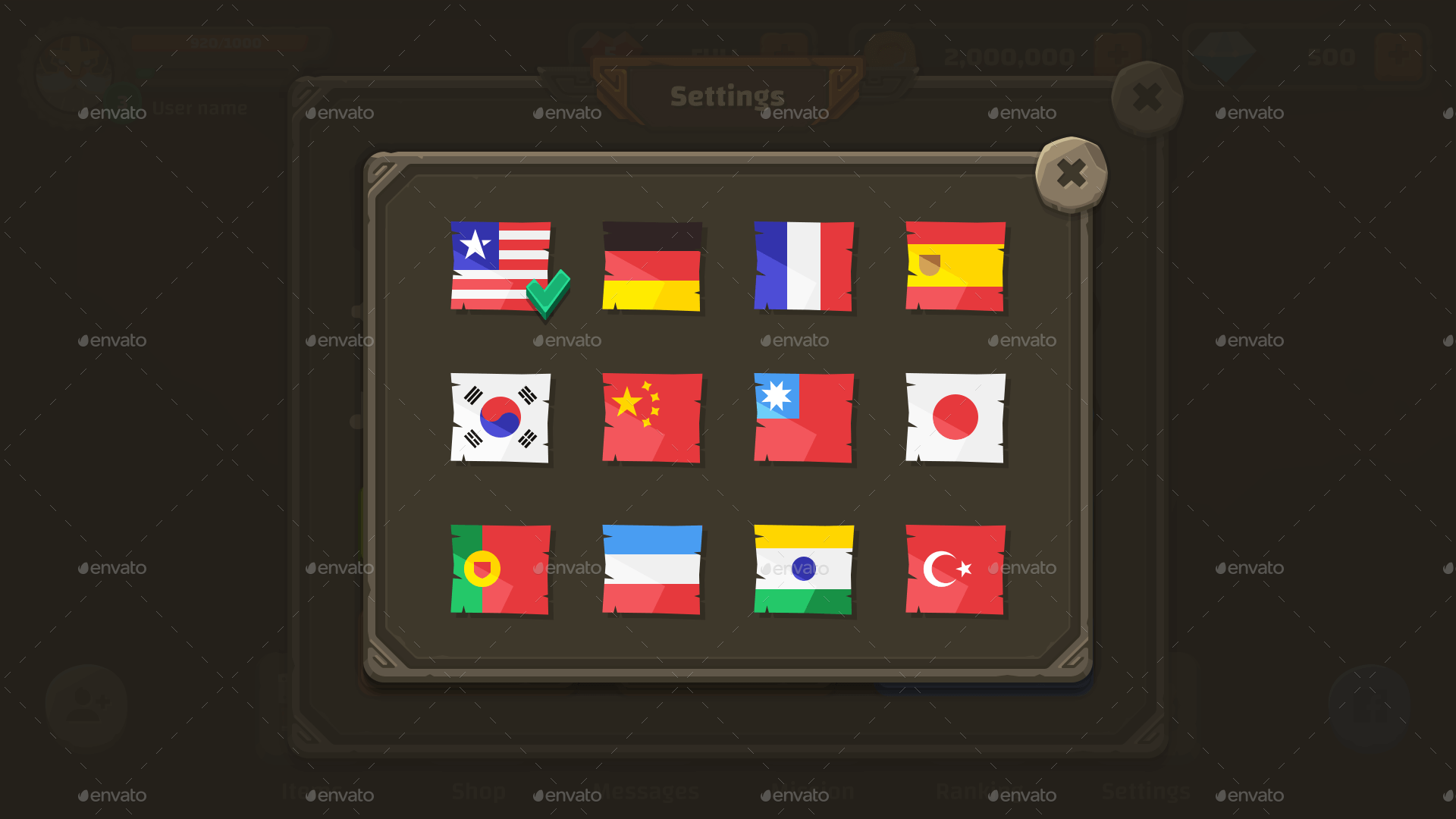 Game GUI - The Stone, Game Assets | GraphicRiver