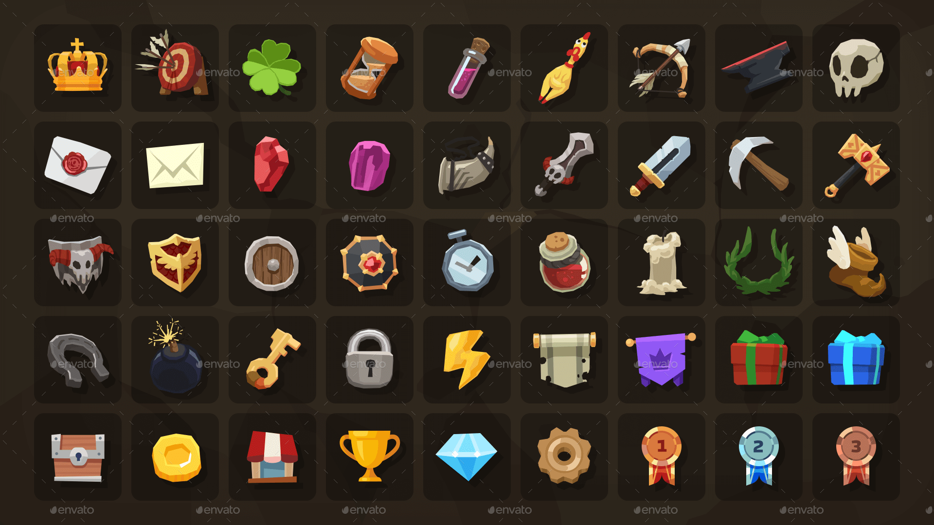 Game GUI - The Stone, Game Assets | GraphicRiver