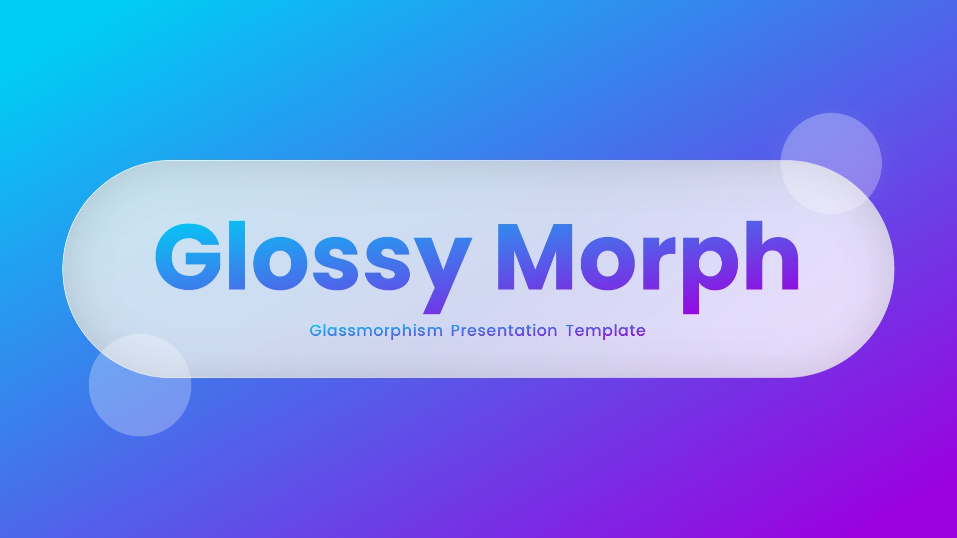 Glossy Morph – Glassmorphism PowerPoint Template, Presentation Templates