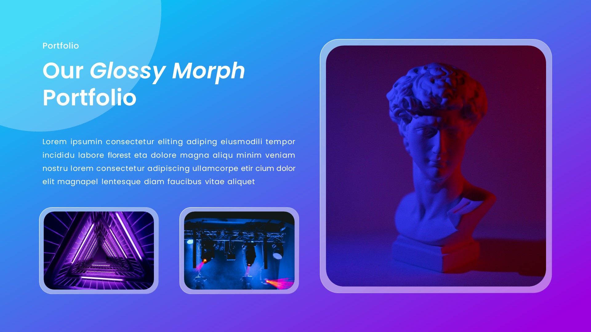 Glossy Morph – Glassmorphism PowerPoint Template, Presentation Templates