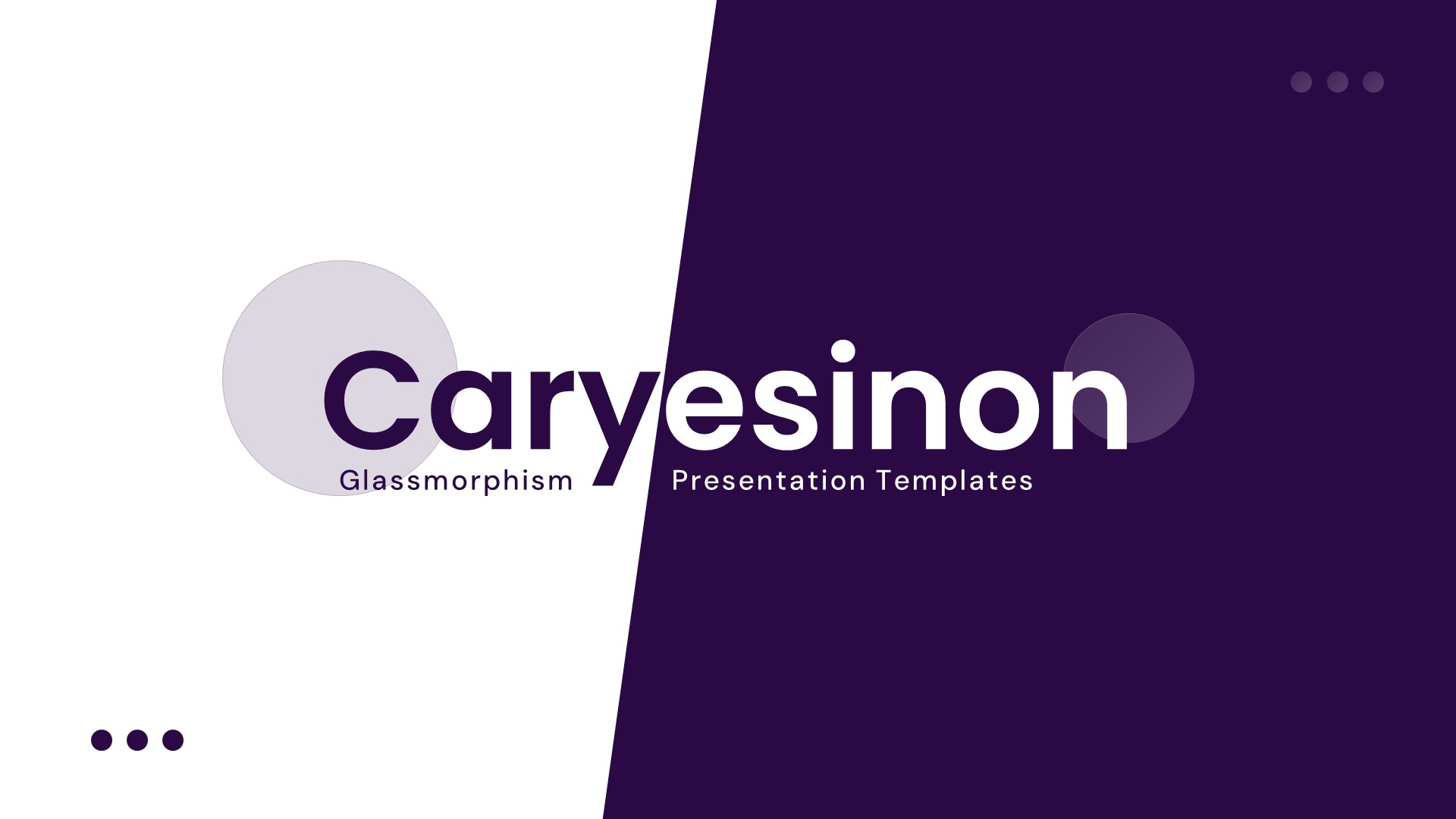 Caryesinon – Glassmorphism Google Slides Template, Presentation Templates